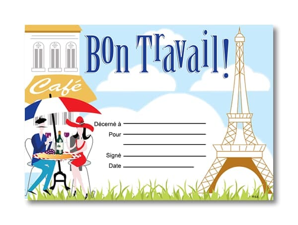 Certificate: Bon Travail - 20 per Pack | SuperStickers
