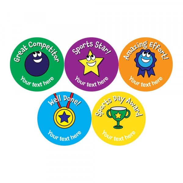 Quick Personalised Sports Day Stickers