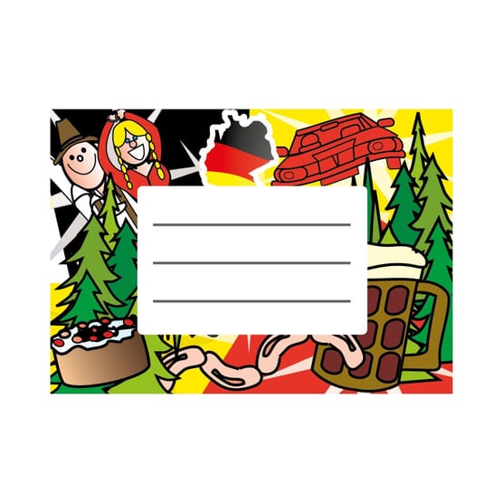 Exercise Book Labels for German | SuperStickers