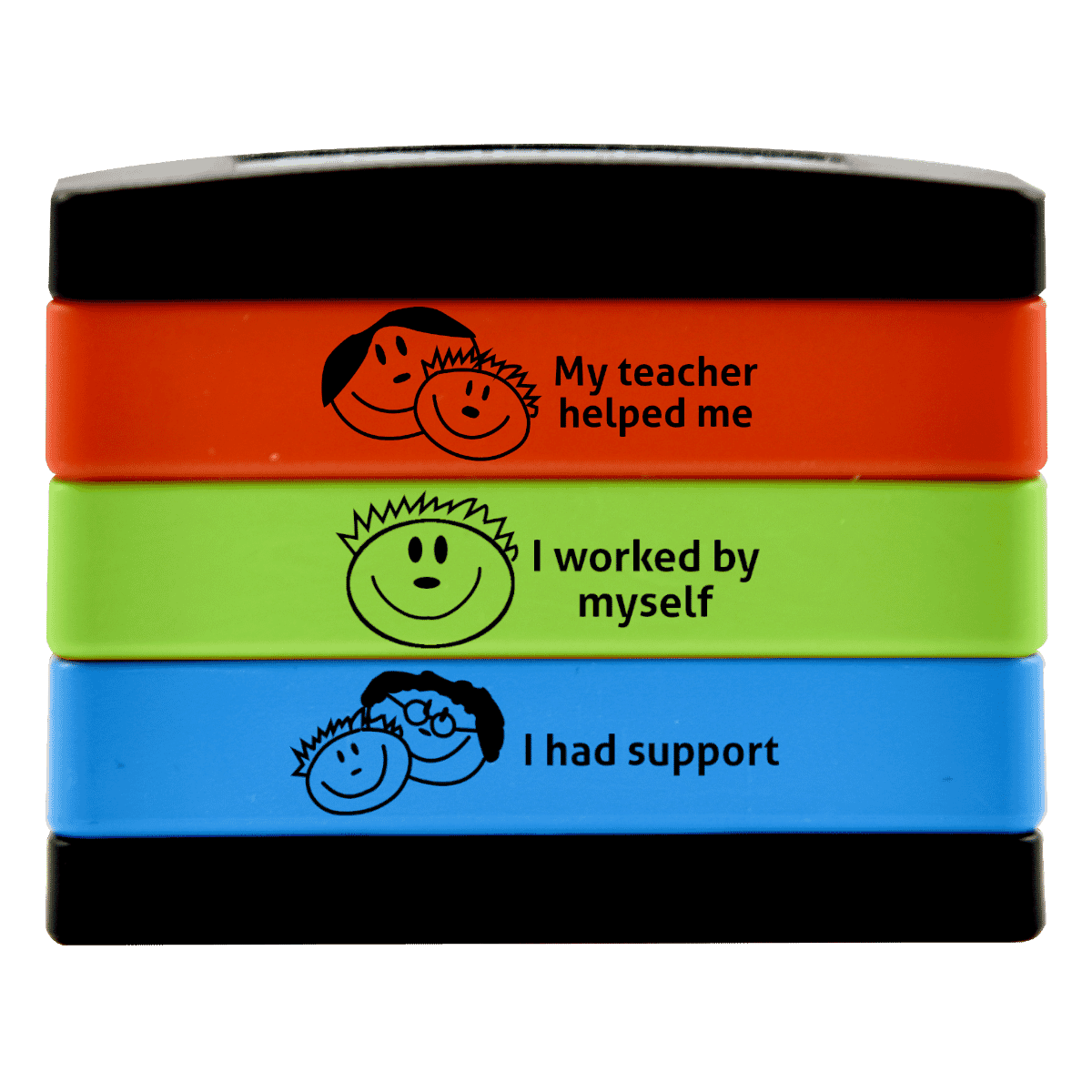 Stamp Stack: 3 High - Worked Myself / Teacher Help / Support