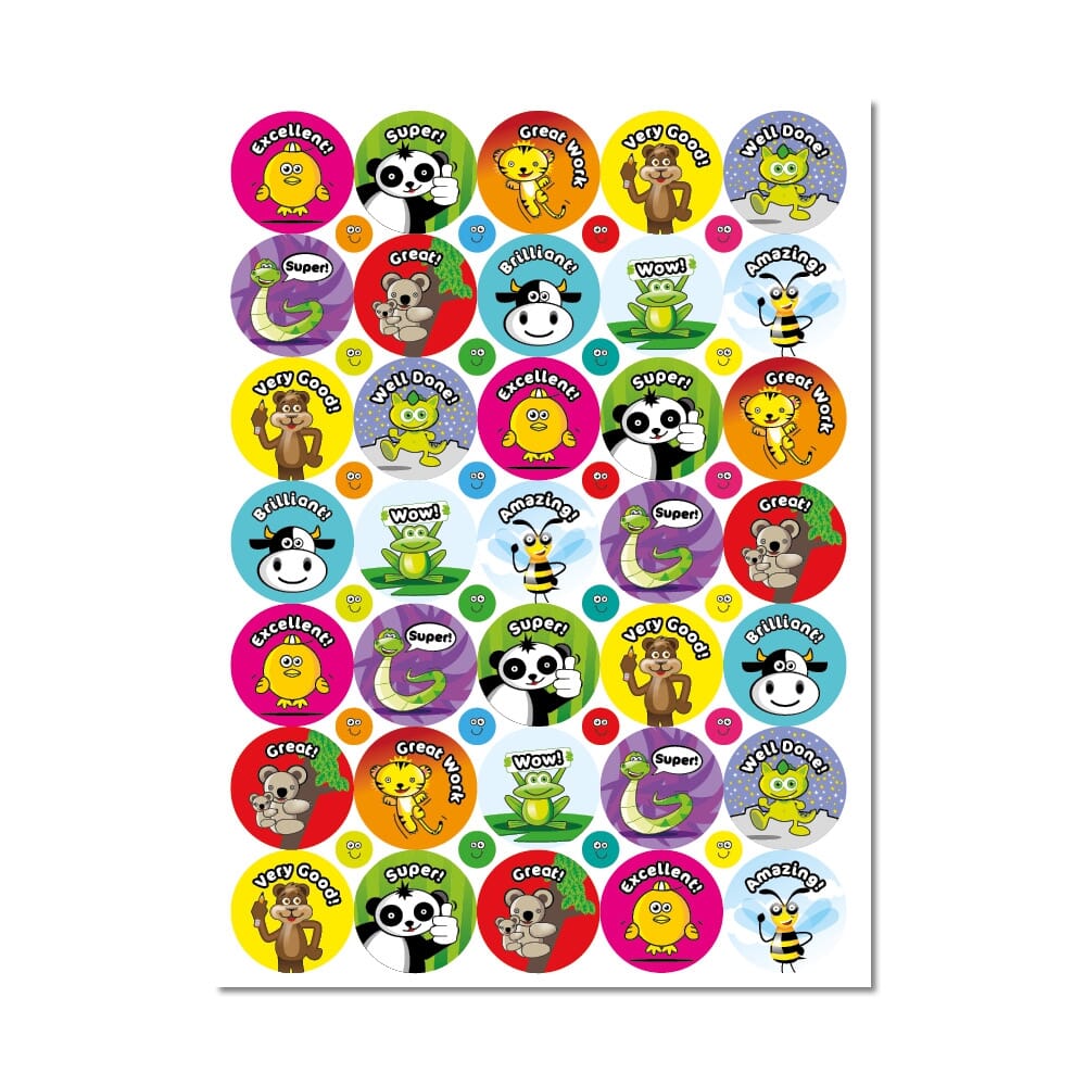 Sticker: Animal Praise (35mm) - Bulk Pack: 50 A4 sheets