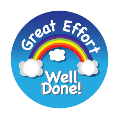 Sticker: Super Effort Well Done! - Stars