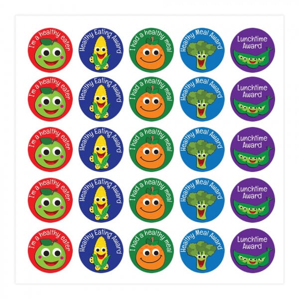 Healthy Lunchtime and Healthy Eating Award Stickers