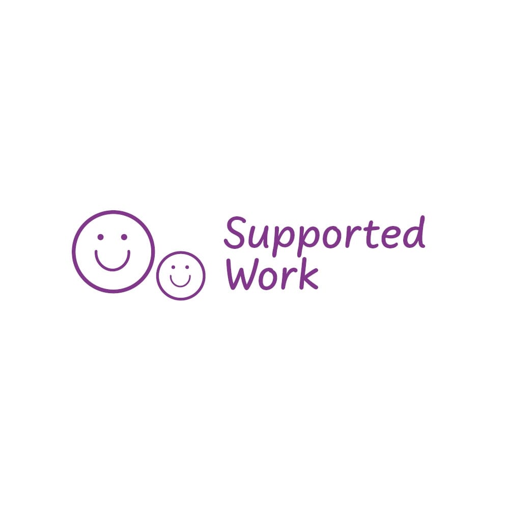 Purple Supported Work stamp - Purple