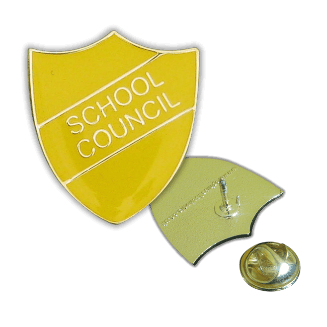 Badge: School Council Yellow - Enamel