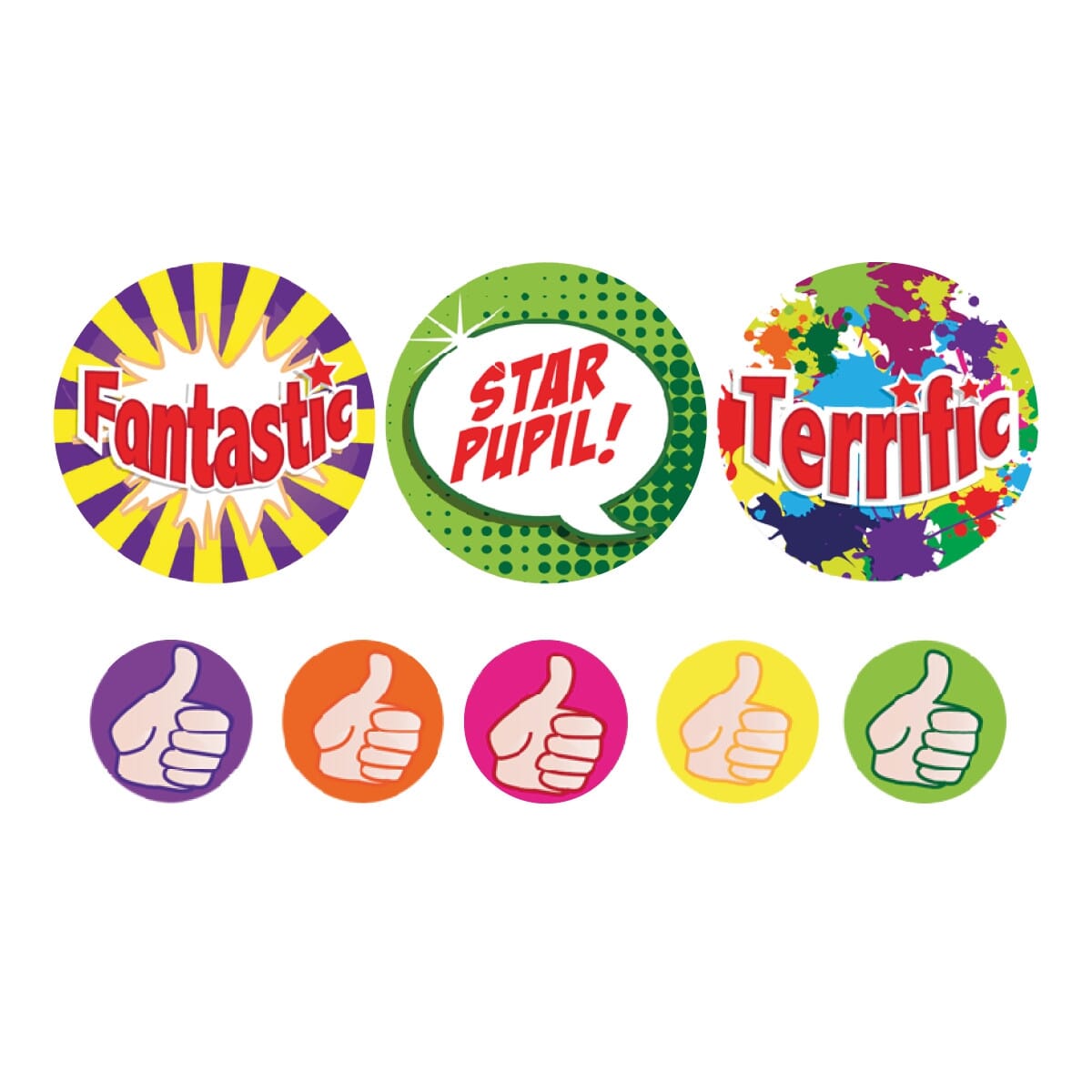 Sticker: Praise Words (25mm) - Bumper Pack: 10 A4 Sheets